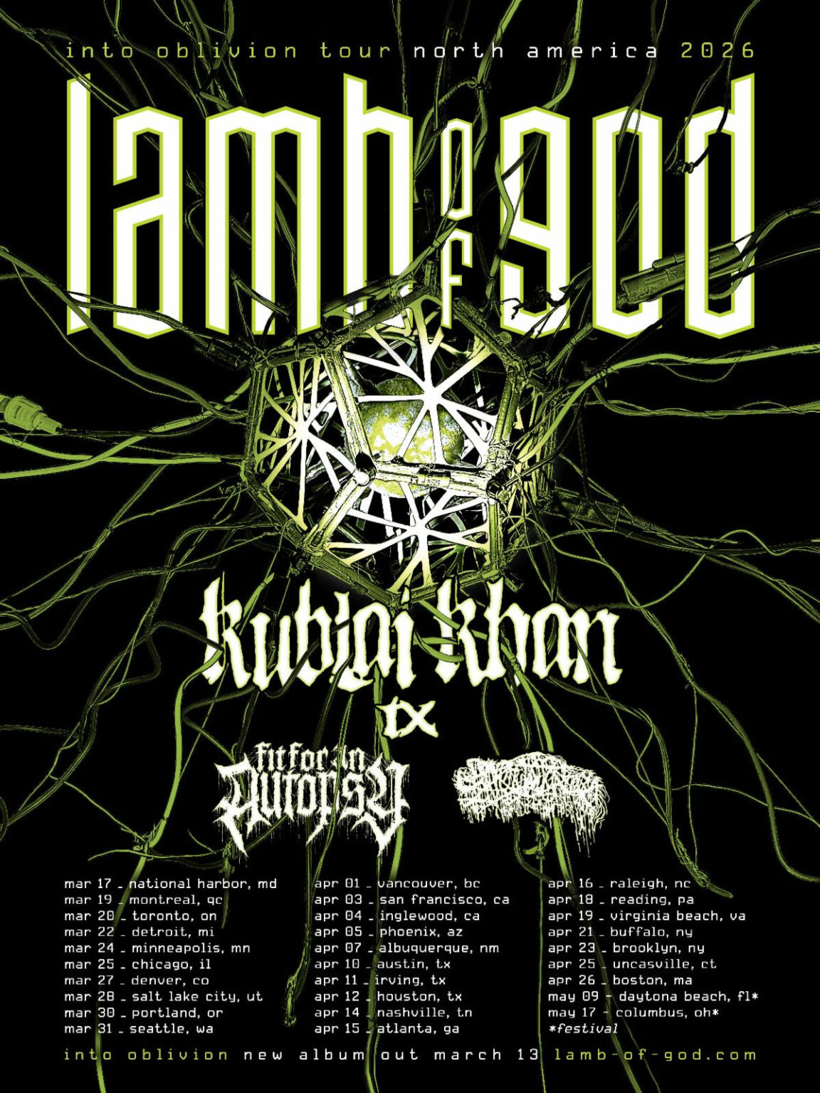 Lamb of God Announce New Album, Into Oblivion (March 13, Epic Records ...